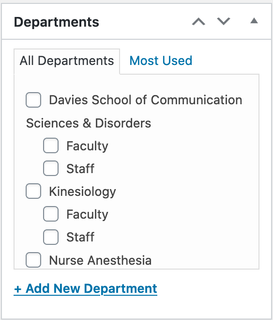 WordPress: Adding/Editing Faculty and Staff Profiles – Website Management